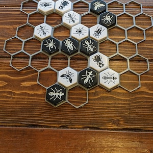 Connect Hive Game Board - 3D Printed Grid for Hive Colony Tabletop Game ...