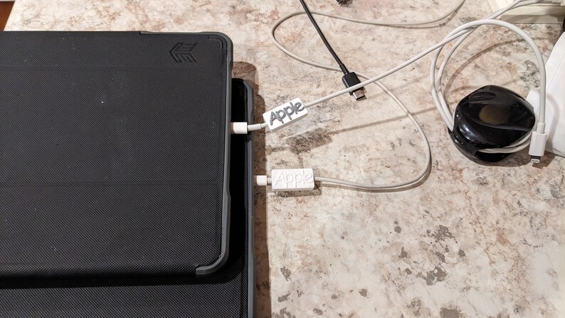 Custom Cable Charger Name Plate - Snap-on Label for Easy Identification ...