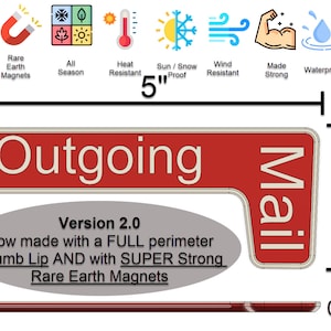 Outgoing Mail Flag for Mailbox - Magnetic Townhouse Mailbox Flag - 3D ...