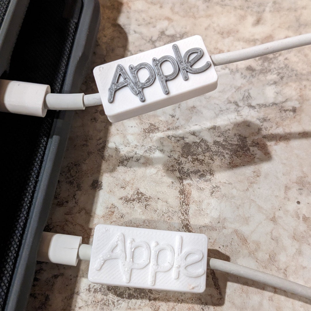 Custom Cable Charger Name Plate - Snap-on Label for Easy Identification ...