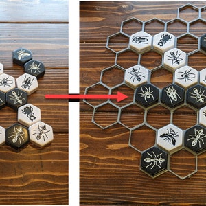 Connect Hive Game Board - 3D Printed Grid for Hive Colony Tabletop Game ...