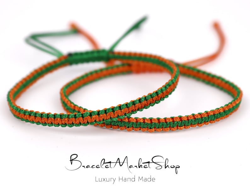 Set of 2 Custom Couple Bracelets Set | 2 Colors Macrame Friendships ...