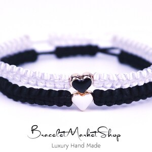 Set of 2 Personalized Heart Beaded Matching Bracelets for - Etsy