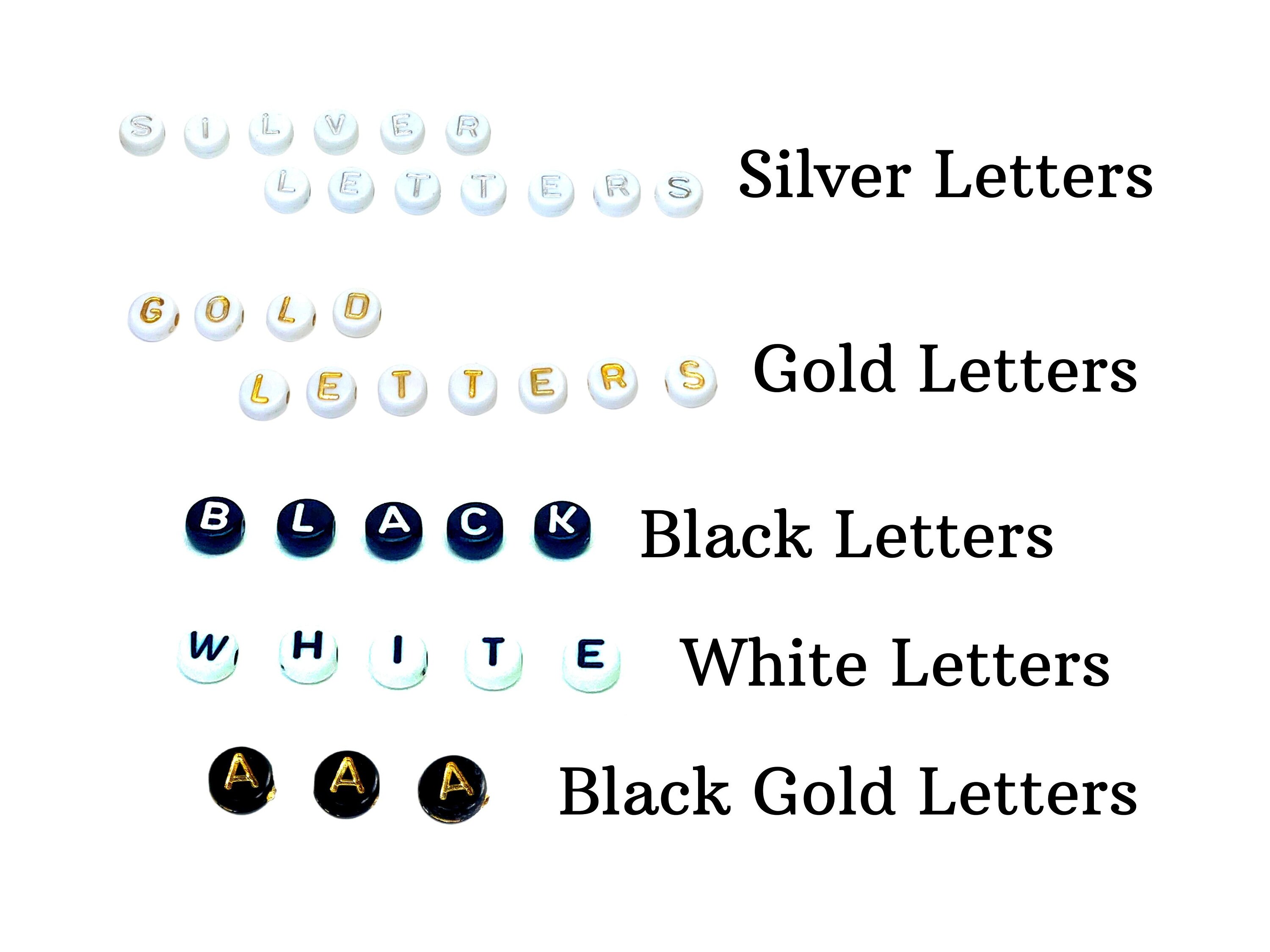 Set of 2 Personalized Beaded Initial Bracelets With Heart for - Etsy