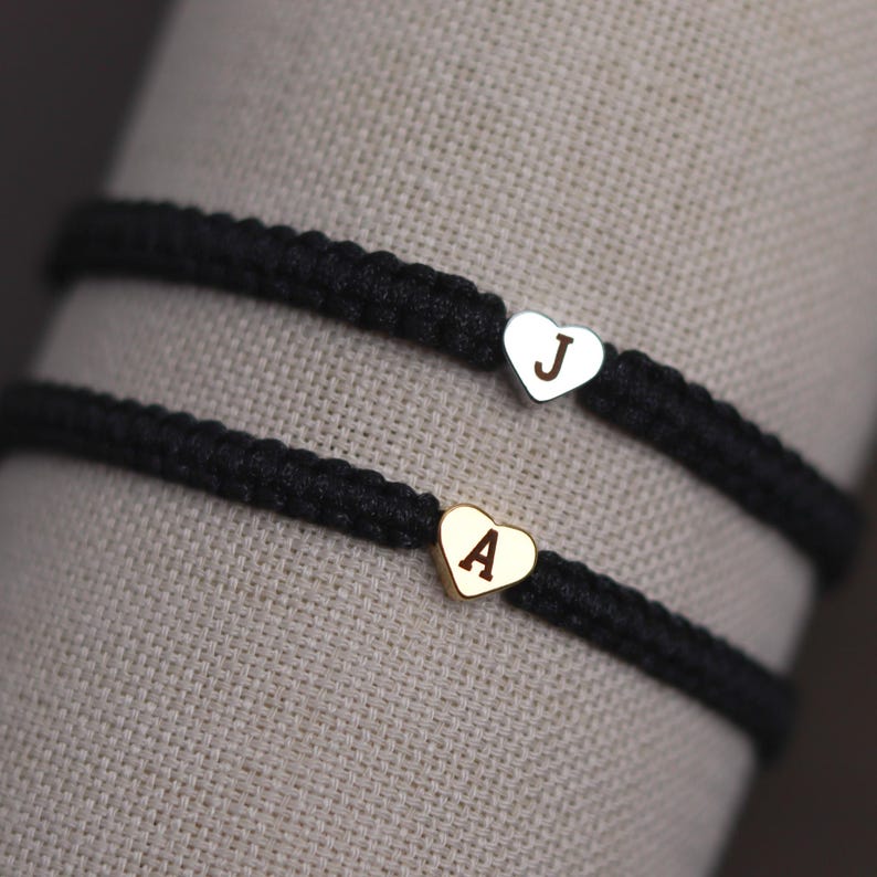 Custom Engraved Initial Bracelet for Couples and Friendships | matching ...