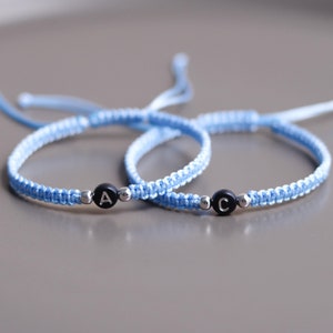 Set of 2 Initial Matching Bracelets for Couples and Friendships ...
