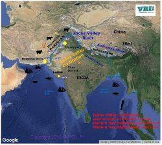 Indus Valley Study Guide and MAP of the Indus Valley english - Etsy