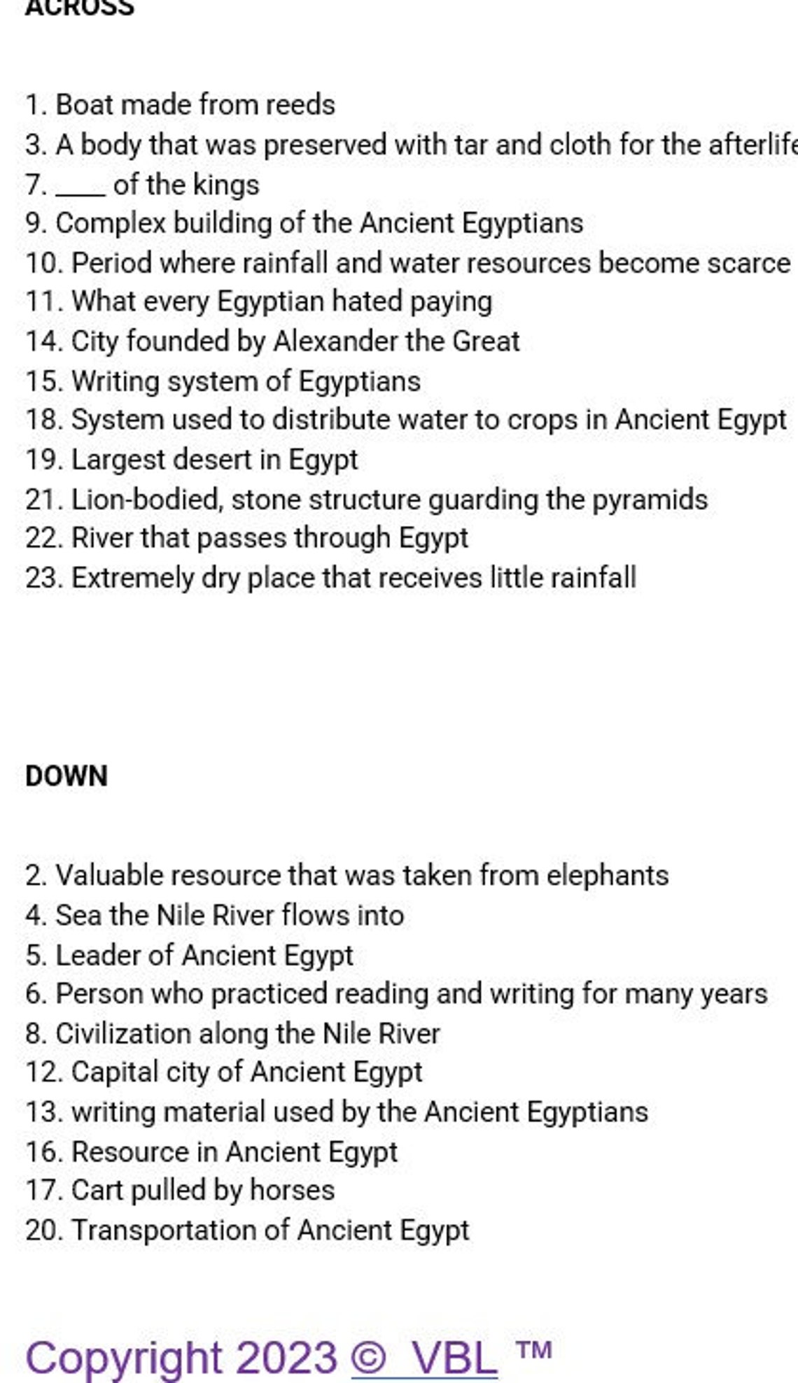 Ancient Egypt Study Guide and Map of Ancient Egypt (english and Spanish ...