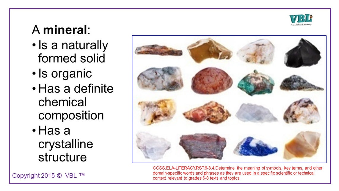 Rocks and Minerals Study Guide and Map (english) - Etsy