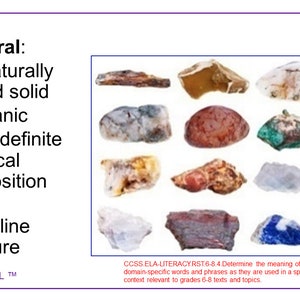Rocks and Minerals Study Guide and Map (english) - Etsy