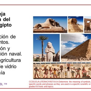 Ancient Egypt Study Guide and Map of Ancient Egypt (english and Spanish ...