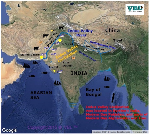 Ancient Indus Valley Map