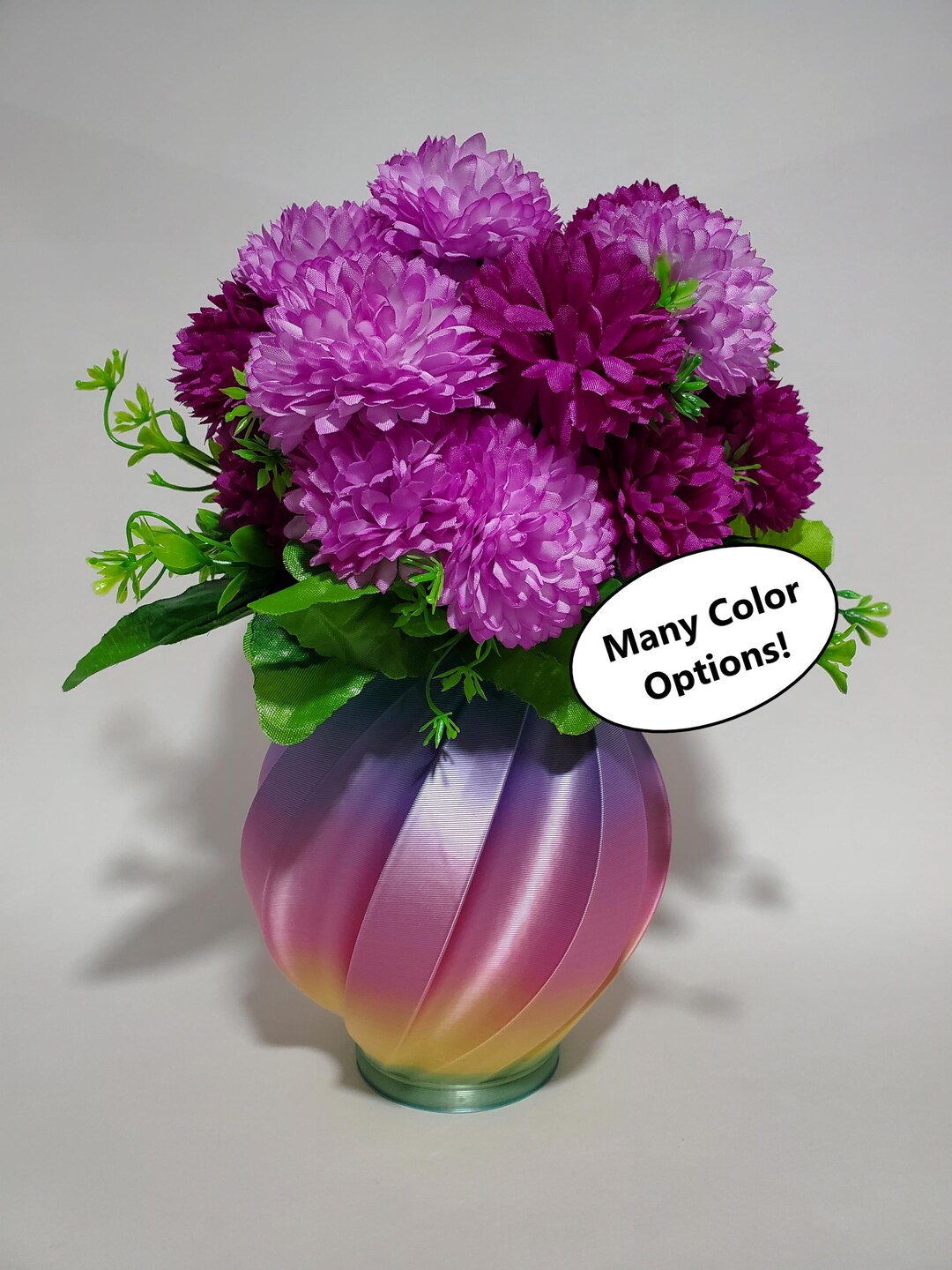 3D Printed Vase - Centerpiece - Spiral Modern Style - Multi-purpose ...