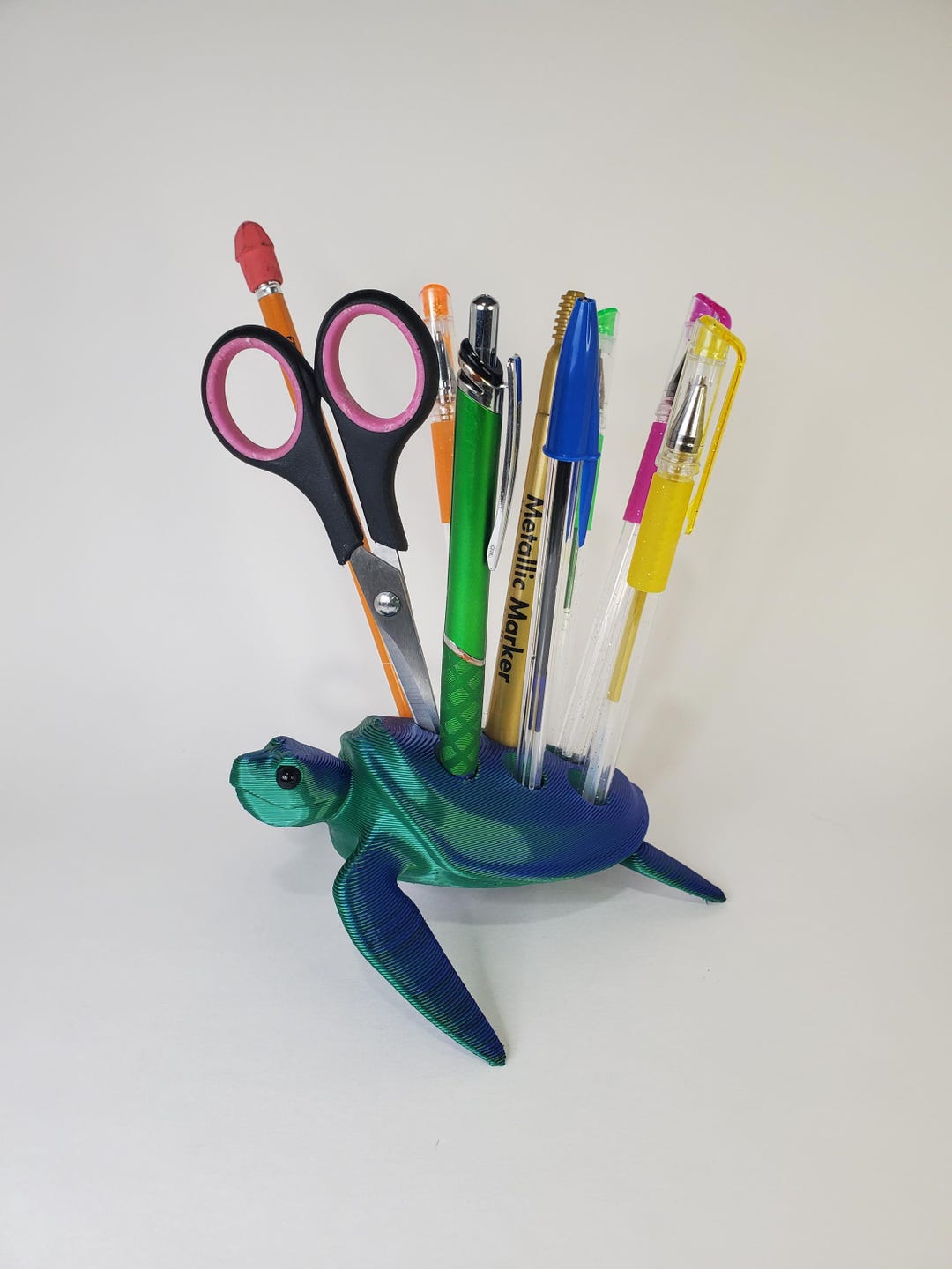 Sea Turtle Pen Holder / Pencil Holder / Make-up Holder / Toothbrush ...