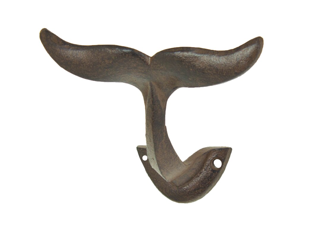 Cast Iron Whale Tail Themed Wall Hook - Etsy