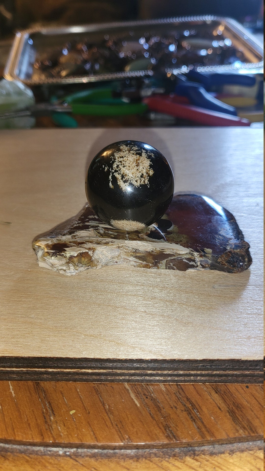 Amber Slab and Sphere - Etsy