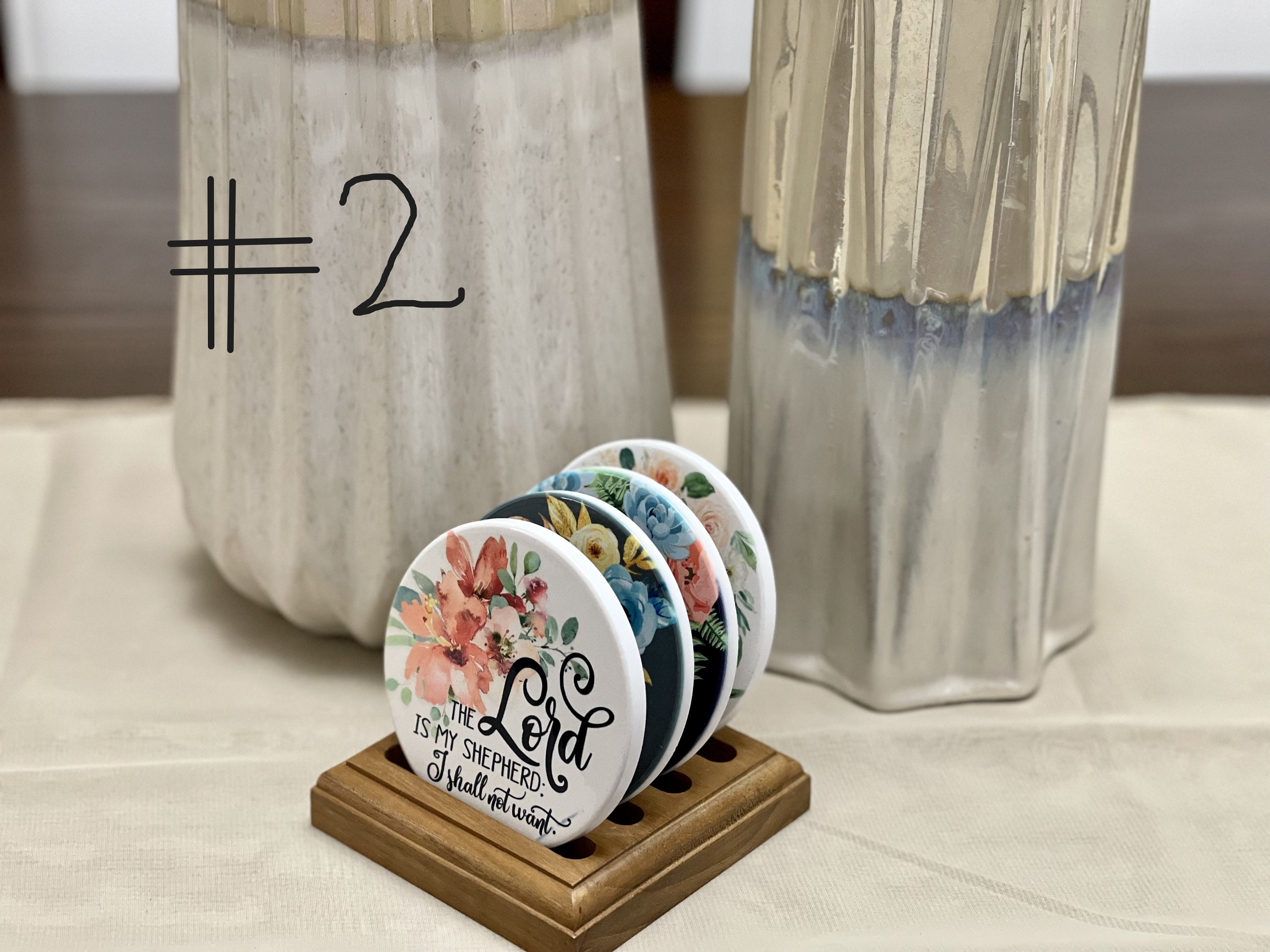 Ceramic Coasters - Set of 4 (bible Verses) - Etsy