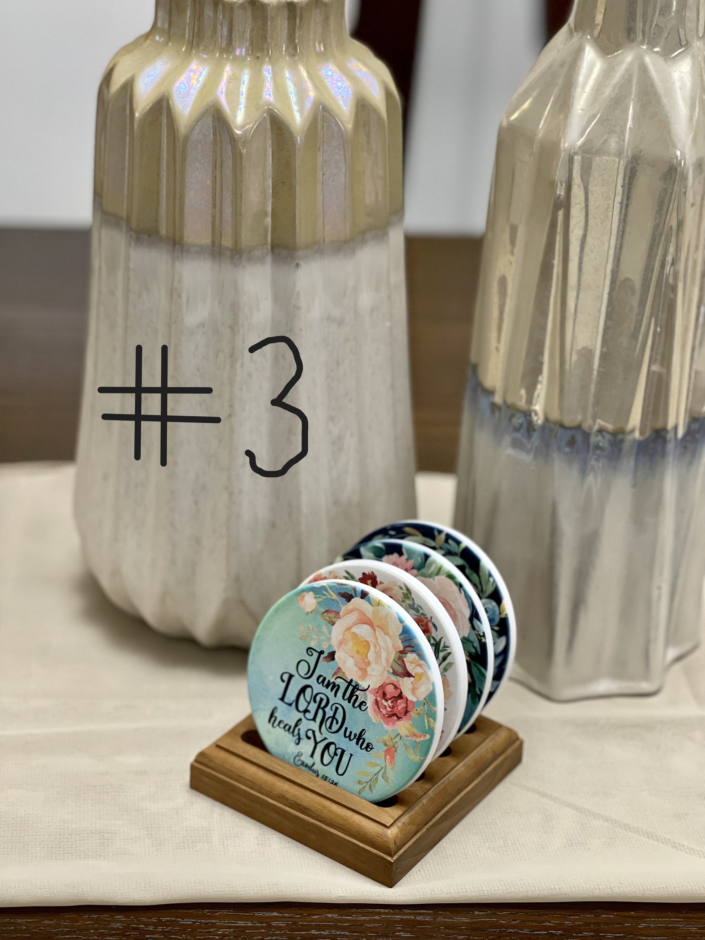 Ceramic Coasters - Set of 4 (bible Verses) - Etsy