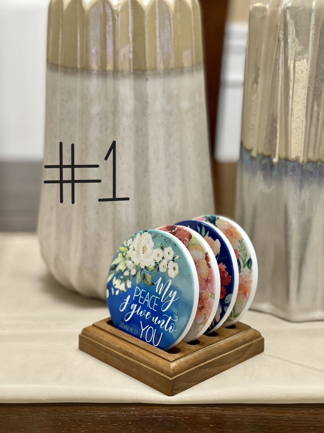 Ceramic Coasters - Set of 4 (bible Verses) - Etsy