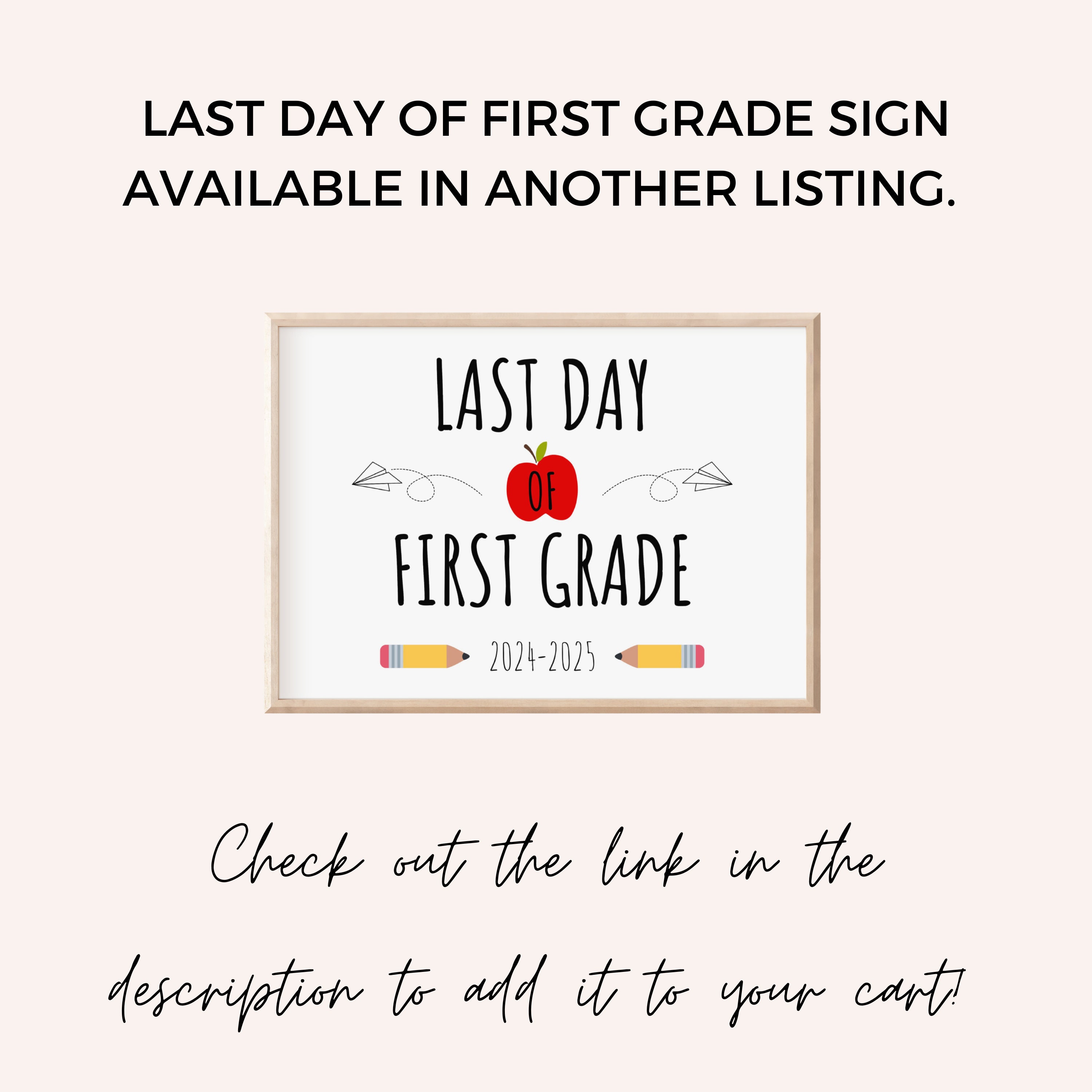 First Day of First Grade Printable Sign, First Day of 1st Grade Photo ...