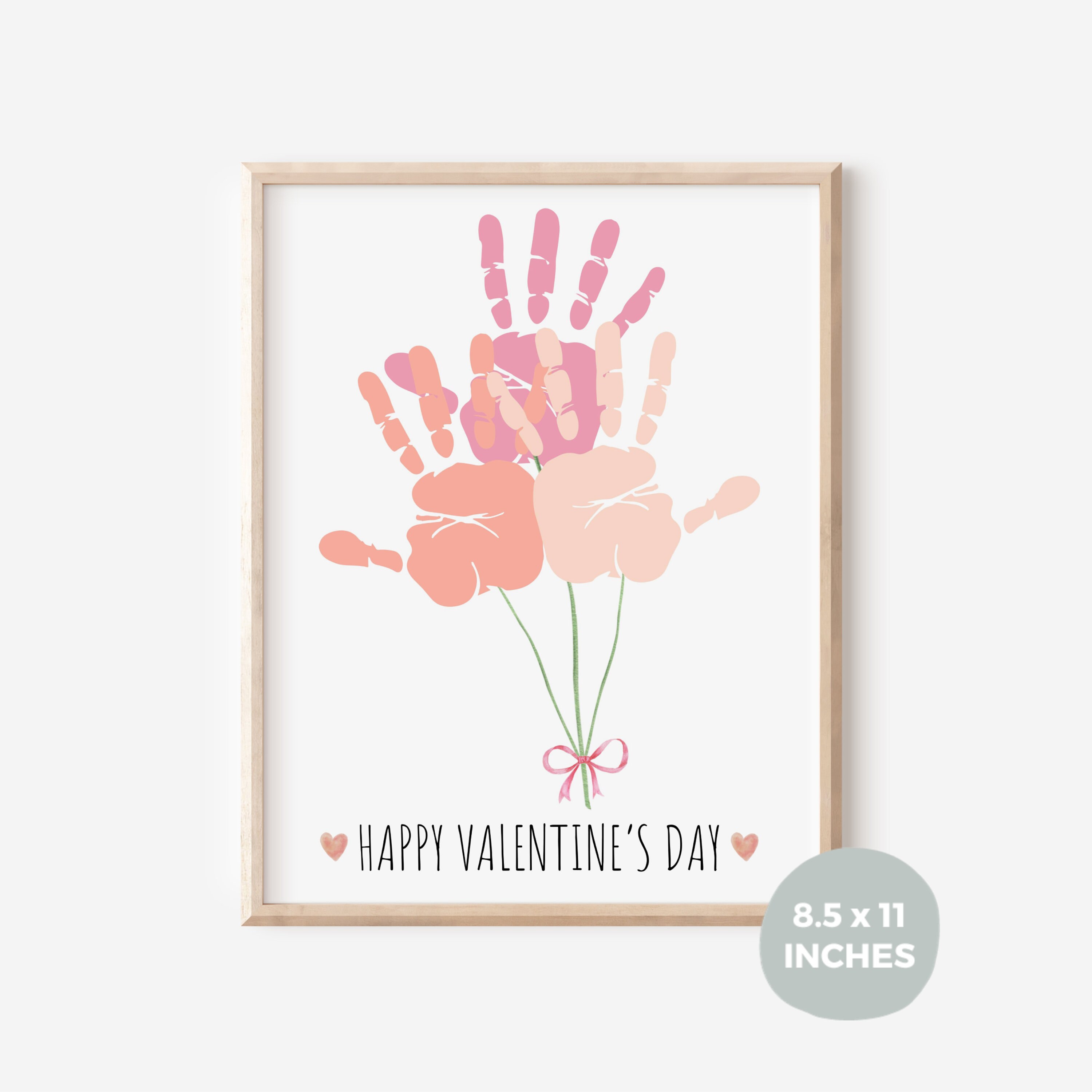 Valentine Handprint Printable, Valentine's Day Activities for Kids ...