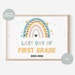 Printable Last Day of First Grade Sign, 8x10 Inch & A4, 1st Grade Sign ...