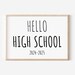 Hello 8th Grade Printable Sign, 8x10 Inch, A4, 1st Day of Eighth Grade ...
