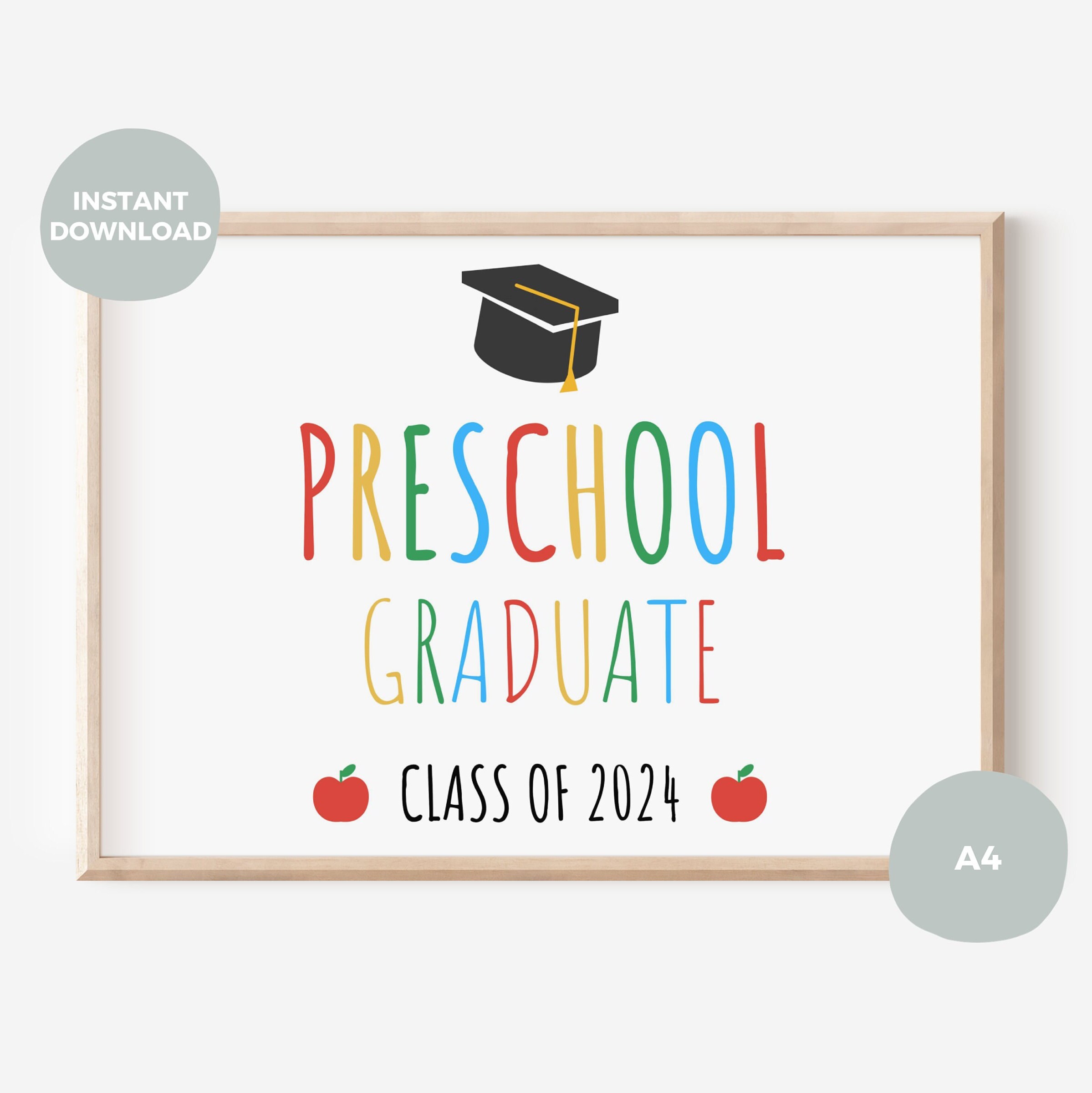 Last Day of Preschool Printable Sign, Instant Download Photo Prop ...