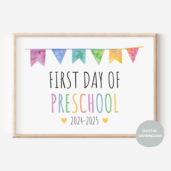 Preschool Sign - Etsy