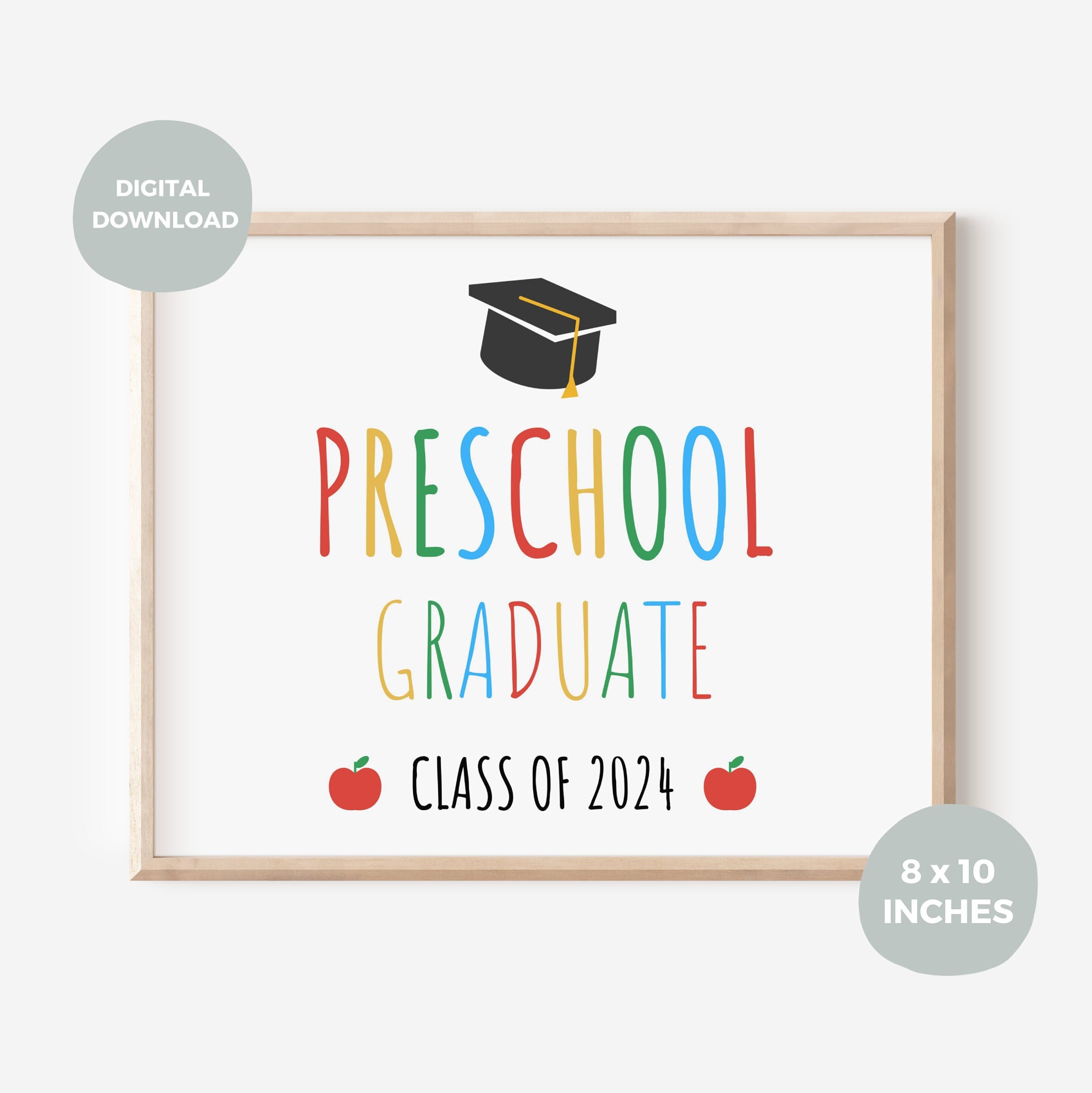 Last Day of Preschool Printable Sign, Instant Download Photo Prop ...