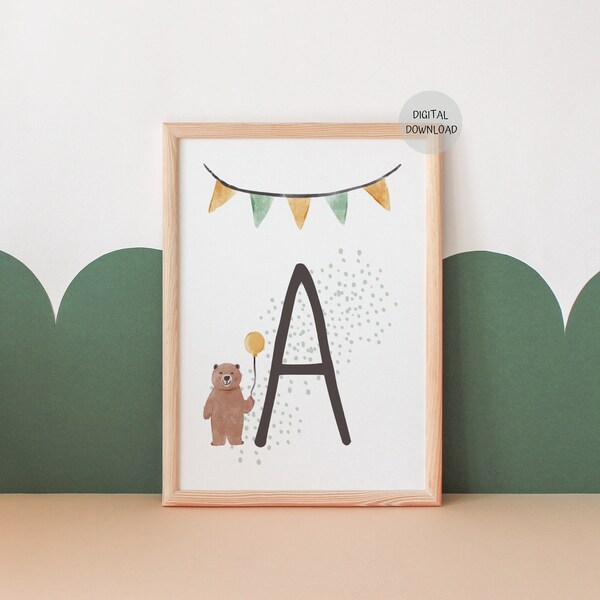 Initial Poster - Etsy