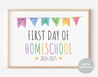 Homeschool 1st Day Sign - Etsy