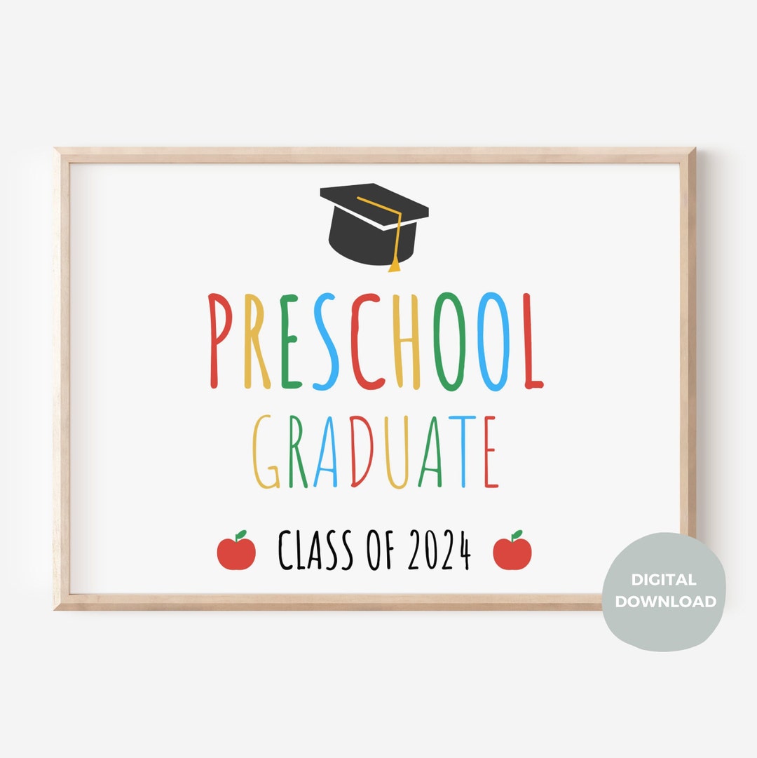 Last Day of Preschool Printable Sign, Instant Download Photo Prop ...