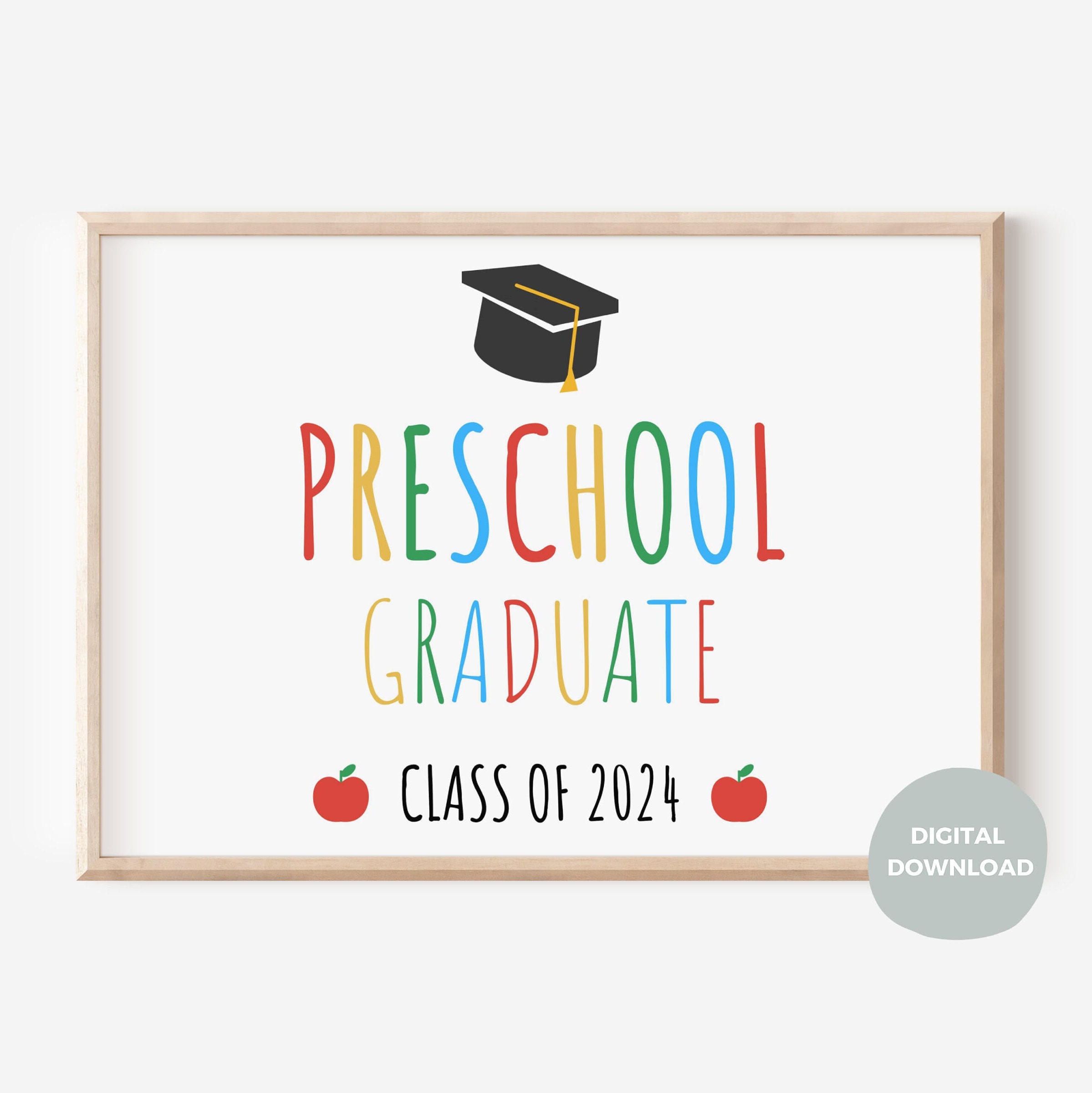 Last Day of Preschool Printable Sign, Instant Download Photo Prop ...