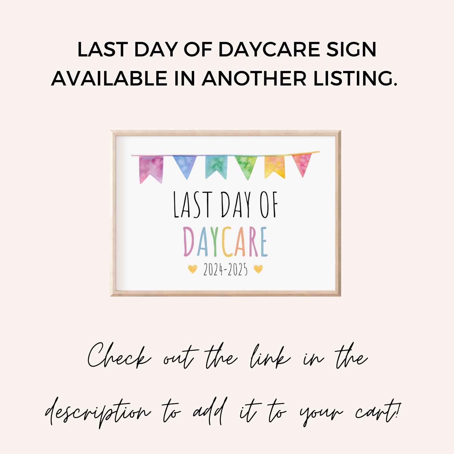 First Day of Daycare Printable Sign, 8x10 Inch, A4, 1st Day of Daycare ...