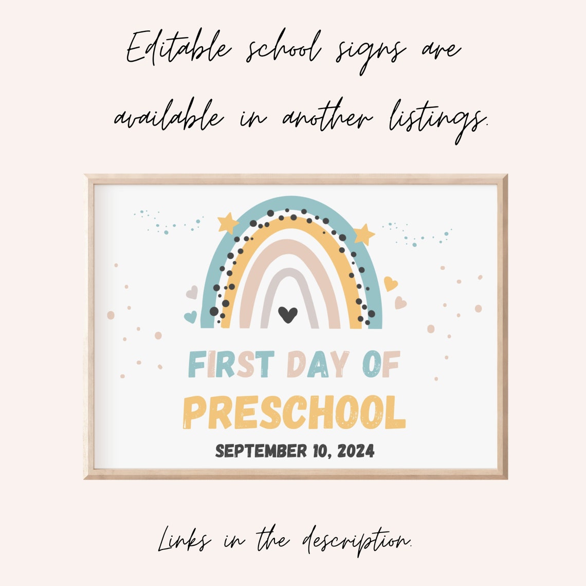 First Day of Daycare Printable Sign, 8x10 Inch, A4, 1st Day of Daycare ...