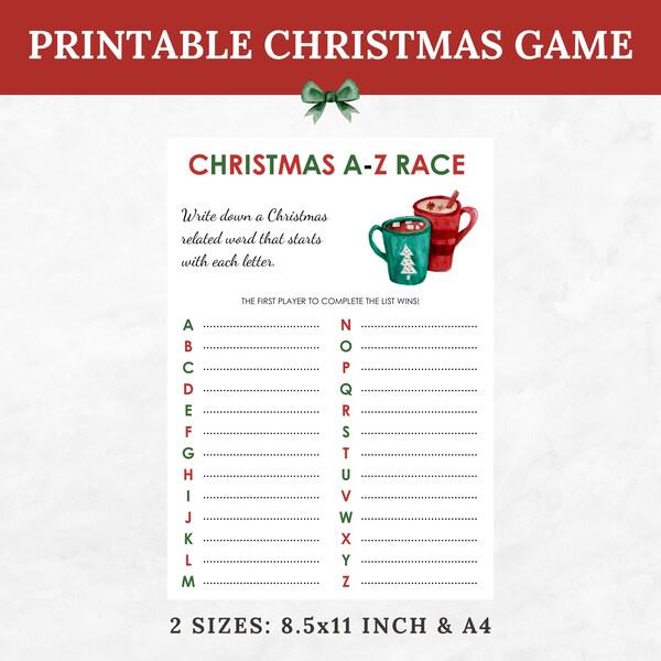 Christmas Word Game - Etsy