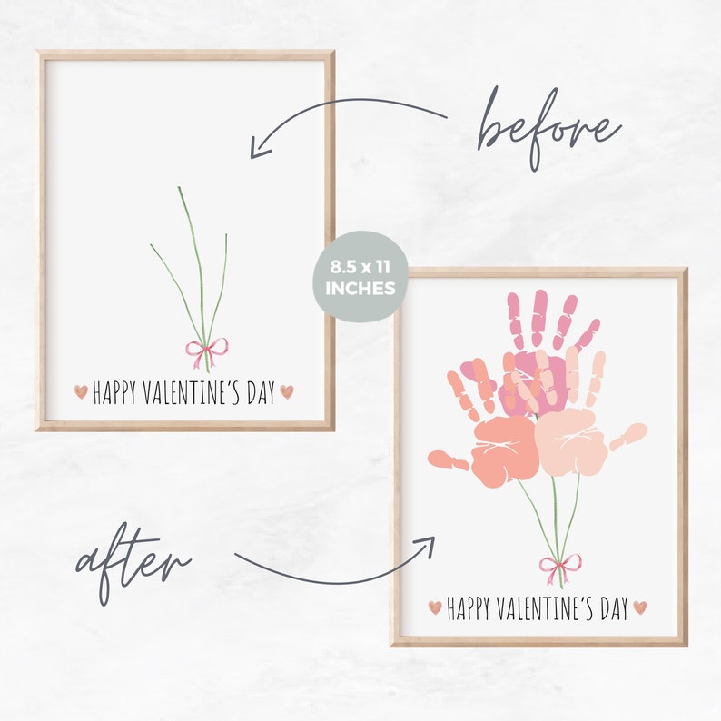Valentine Handprint Printable, Valentine's Day Activities for Kids ...