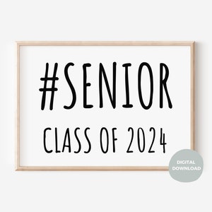 SENIOR Year Printable Sign, 8x10 Inch, A4, First Day of Senior Photo ...