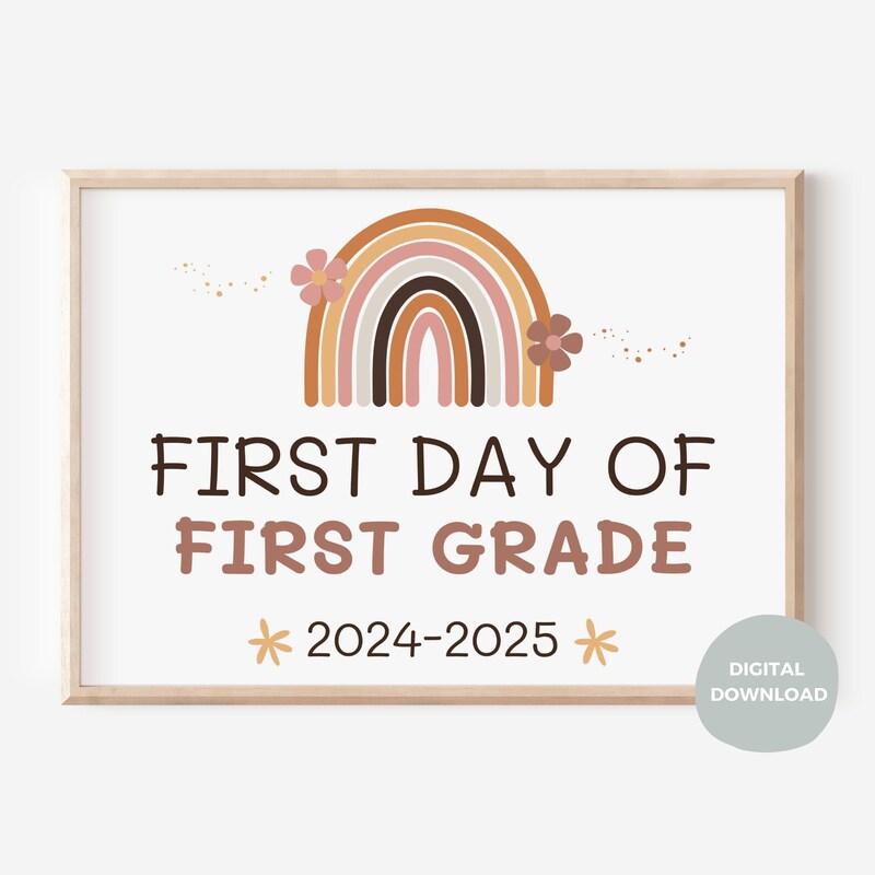 First Day of 1st Grade - Etsy