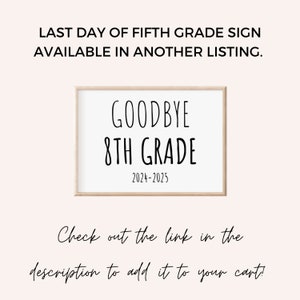 Hello 8th Grade Printable Sign, 8x10 Inch, A4, 1st Day of Eighth Grade ...