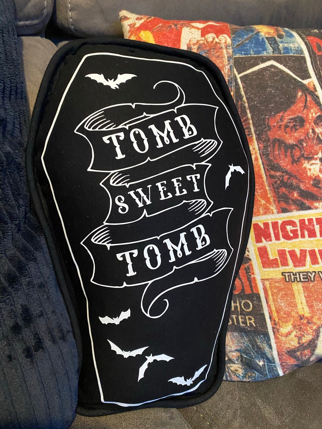 Tomb Sweet Tomb Coffin Cushion - Etsy
