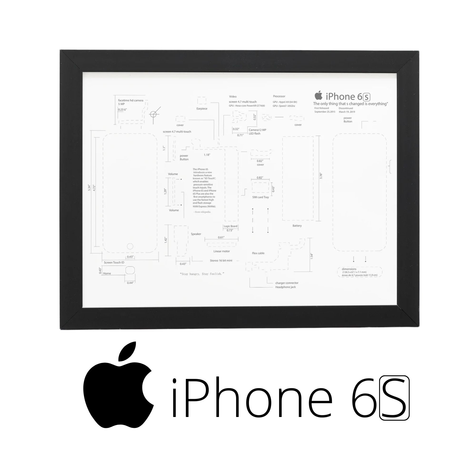 Model iPhone 6S Exploded or Exploded View Template iPhone 6S Exploded View, Teardown, Frame - Etsy
