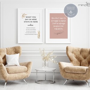 18 Therapist Office Decor Welcome Art, Counseling Office Posters ...