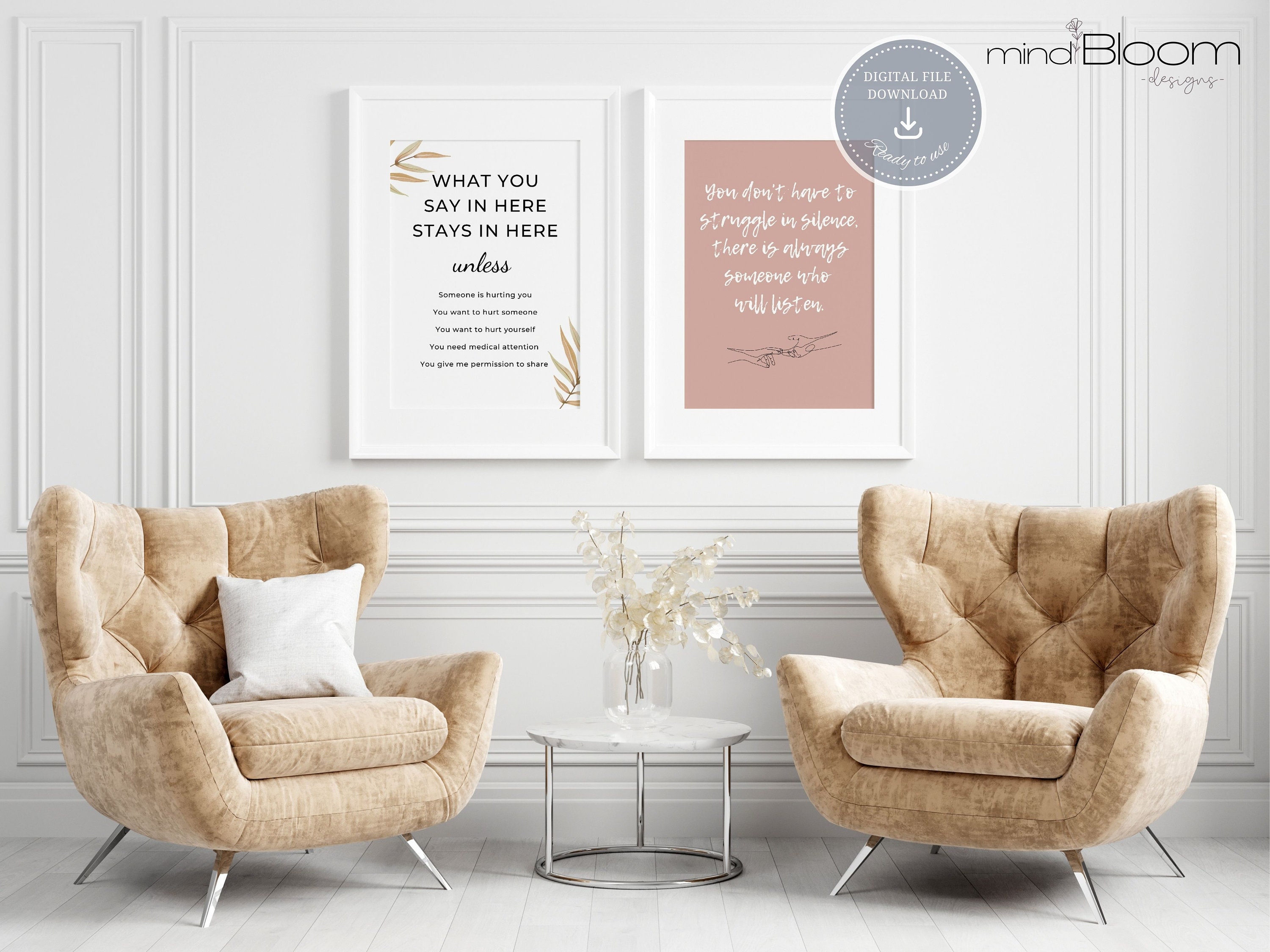 18 Therapist Office Decor Welcome Art, Counseling Office Posters ...