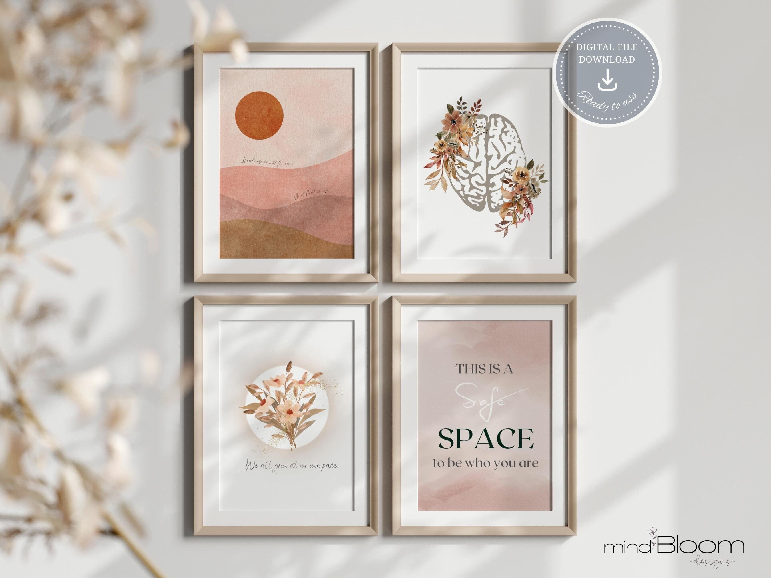 12 Therapist Office Art Decor, Psychologist Print Bundle, Counseling ...