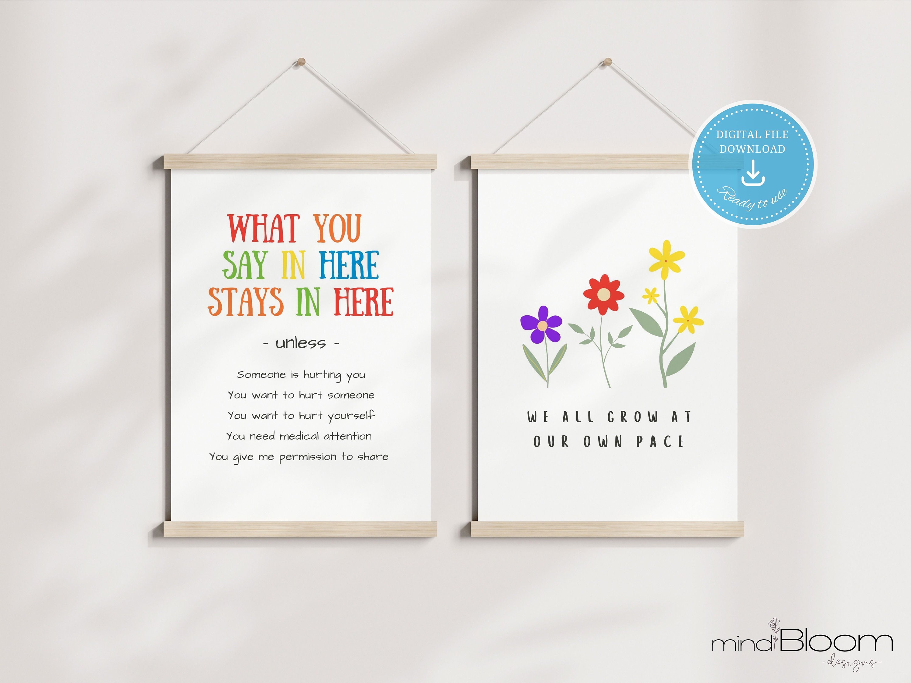 30 Calming Corner, Calm Down Printable, Classroom Rainbow Wall Art ...