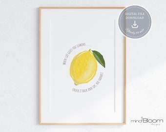 Lemon Wall Art When Life Gives You Lemons - Etsy