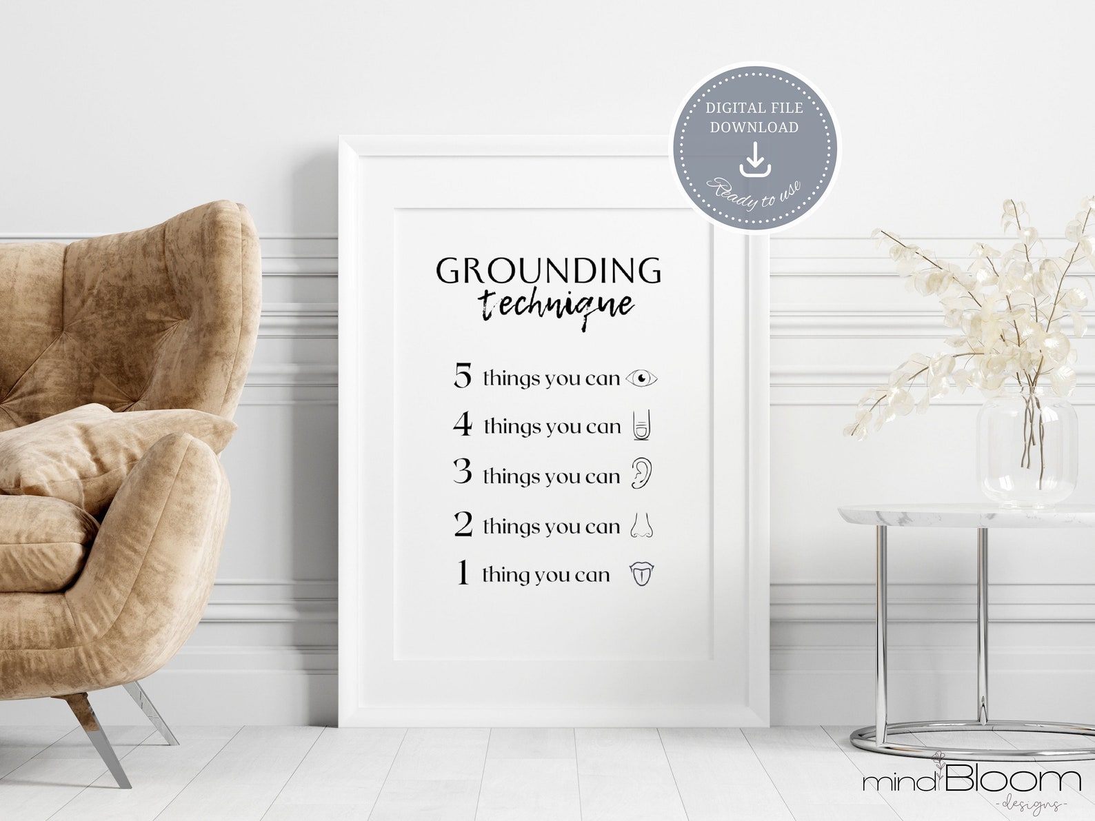 54321, Grounding Technique Poster, Zones of Regulation, Coping Skills ...