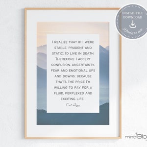 Carl Rogers, Psychologist Quote, Therapy Office Decor, Counselling ...